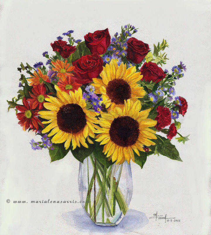 Floral Paintings – Marialena Sarris Μαριαλενα Σαρρη